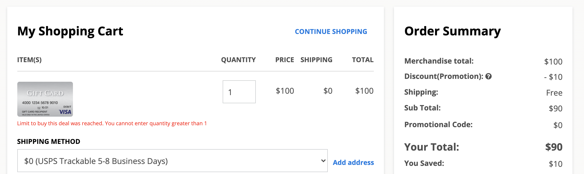 100 Visa Gift Card For 90 With Free Shipping And No Activation Fee 100 Visa Gift Card For 90 With Free Shipping And No Activation Fee